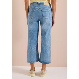 Cecil Damen Slim-fit-Jeans, blau, Gr. 34, unifarben, Jeans, 78% Baumwolle, 20% Polyester, 2% Elasthan, Jeans, in 7/8-L&auml;nge