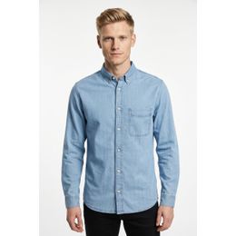 Jack & Jones Langarmhemd JACK & JONES "JPRBLUDEREK DENIM L/S SHIRT", Herren, Gr. M, N-Gr, blau (light blau denim fit:relaxed fit), Web, Obermaterial: 100% Baumwolle, unifarben, relaxed fit normal, Hemden