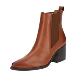Stiefelette Paul Green "Paul Green Stiefelette Leder/Textil", Damen, Gr. 37,5, cognac, Leder, Textil, Schuhe Stiefelette