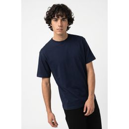 Jack & Jones Rundhalsshirt JACK & JONES "JJEORGANIC RELAXED TEE SS O-NECK NOOS", Jungen, Gr. L, navy blazer, Jersey, Obermaterial: 100% Baumwolle, unifarben, relaxed fit normal, Rundhals, Shirts Rundhalsshirt, Baumwolle, relaxed fit