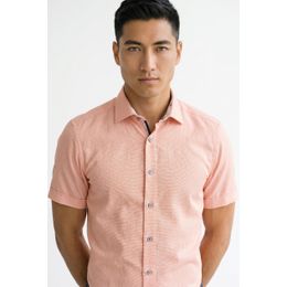 Kurzarmhemd MARVELIS, Herren, Gr. 38, N-Gr, orange, Web, Obermaterial: 100% Baumwolle, tailliert normal, Hemden, b&uuml;gelleicht, k&ouml;rpernah, Businesshemd