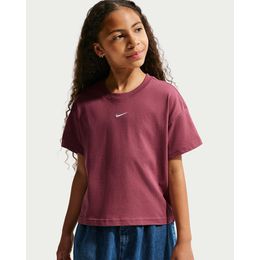 T-Shirt Nike Sportswear "G NSW TEE BOXY ESSNTL LBR", Jungen, Gr. L (152/158), pink smoke, Jersey, Obermaterial: 100% Baumwolle, normal, Rundhals, Shirts T-Shirt, f&uuml;r Jugendliche, sportlicher Stil, Kurzarm, Rundhalsausschnitt