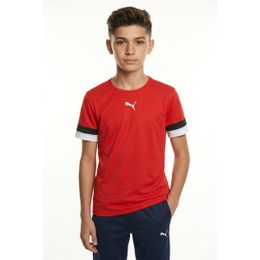 Fu&szlig;balltrikot Puma "TEAMRISE JERSEY JR", M&auml;dchen, Gr. 128, rot (Puma rot, Puma schwarz, Puma wei&szlig;), Netz, Obermaterial: 100% Polyester, unifarben, slim fit normal, Rundhals, Trikots Fu&szlig;balltrikot, Fu&szlig;ball, Kurzarm, mit Rundhalsausschnitt, mit DryCELL Technologie