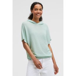 Kapuzenpullover SENSES.THE LABEL, Damen, Gr. M/L, pastel lime, Strick, Material: 83% Polyester, 13% Baumwolle, 4% Elasthan, unifarben, regular fit normal, Rundhals, Fledermaus&auml;rmel elastischer Bund, Pullover Kapuzenpullover, mit &uuml;berschnittenen Schultern