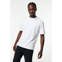 Jack & Jones Rundhalsshirt JACK & JONES "JJEORGANIC RELAXED TEE SS O-NECK NOOS", Jungen, Gr. L, hellwei&szlig;, Jersey, Obermaterial: 100% Baumwolle, unifarben, relaxed fit normal, Rundhals, Shirts Rundhalsshirt, Baumwolle, relaxed fit