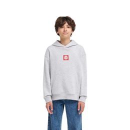 Hoodie Element "Square", Jungen, Gr. 12(148-156cm), mid grau heather, Obermaterial: 55% Baumwolle, 25% Baumwolle, 20% Polyester., Sweatshirts Hoodie