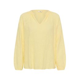 Langarmbluse Cream "Langarm-Bluse CRGemi", Damen, Gr. L-XL, lemon meringue, Obermaterial: 100% Baumwolle CO., Blusen