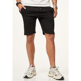 Sweatshorts Soulstar "Soulstar Sweatshorts mit Gummibund Slim-Fit f&uuml;r Herren", Herren, Gr. L, Einheitsgr&ouml;&szlig;e, schwarz, Obermaterial: 55% Baumwolle CO. 45% Polyester PES., Hosen Sweatshorts, Kurze Hose Sporthose Sommershorts mit elastischem Bund