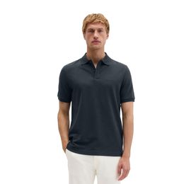Marc O'Polo Poloshirt MARC O'POLO "aus mittelschwerem Bio-Baumwoll-Viskose-Mix", Herren, Gr. L, schwarz navy, Obermaterial: 50% Baumwolle, 48% Viskose, 2% Elasthan, unifarben, slim fit, Rippb&uuml;ndchen, Shirts