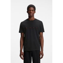 T-Shirt Hugo "Dorosi", Jungen, Gr. L, schwarz001, Single Jersey, Obermaterial: 100% Baumwolle, unifarben, regular fit normal, Rundhals, abgesteppte Kante, Shirts T-Shirt, Rundhalsausschnitt, Regular Fit, Logo-Schriftzug