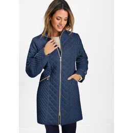 bonprix Kurz-Steppmantel, blau, Gr.36, Eleganter Kurz-Steppmantel mit Stehkragen