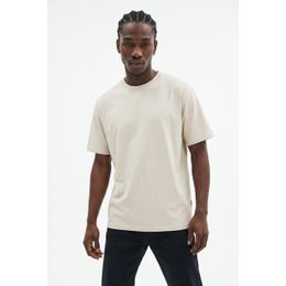 Jack & Jones Rundhalsshirt JACK & JONES "JJEORGANIC RELAXED TEE SS O-NECK NOOS", Jungen, Gr. L, moonbeam, Jersey, Obermaterial: 100% Baumwolle, unifarben, relaxed fit normal, Rundhals, Shirts Rundhalsshirt, Baumwolle, relaxed fit