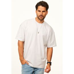 T-Shirt DAILY COTTON "Kurzarm Oversize aus 100% Baumwolle mit Rundhalsausschnitt Crew Neck f&uuml;r Herren", Jungen, Gr. L, hellgrau, Obermaterial: 100% Baumwolle CO., Rundhals, Shirts T-Shirt, Basic Oberteil Crew-Neck kurz&auml;rmlig aus 100% Baumwolle f&uuml;r M&auml;nner