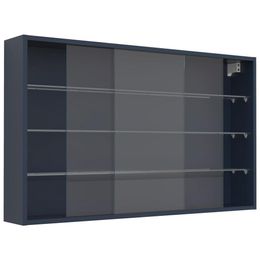 Mid.you H&auml;ngevitrine Drivalo, Anthrazit, Glas, Holzwerkstoff, 3 F&auml;cher, 100x60x15 cm, h&auml;ngend, Wohnzimmer, Wohnw&auml;nde, Vitrinenschr&auml;nke