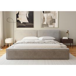 Boxxx Polsterbett, Hellgrau, Textil, Birke, 120x200 cm, gepolstertes Kopfteil, in verschiedenen Gr&ouml;&szlig;en erh&auml;ltlich, Schlafzimmer, Betten, Polsterbetten