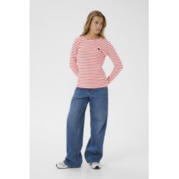 Kaffe Langarm-Shirt Liddy Regular fit white red