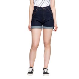 Queen Kerosin Damen Denim Shorts Denim