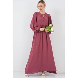Gemustertes Maxikleid mit Schleife