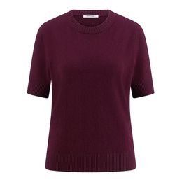 Peter Hahn - Rundhals-Pullover mit Kaschmir, lila, Gr. 46 / L - Schurwolle