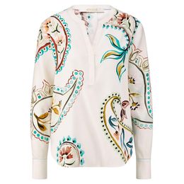 HERZENS - Long-Bluse, weiss, Gr. 40 / M - Seide