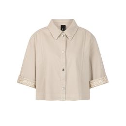 Marc Cain - Jeans-Bluse mit 3/4-Arm, beige, Gr. 36 / S - Baumwolle