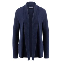 Peter Hahn - Strickjacke mit Kaschmir, blau, Gr. 44 / L - Schurwolle
