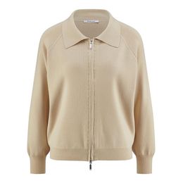 Peter Hahn - Strick-Blouson, beige, Gr. 48 / XL