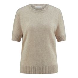 Peter Hahn - Rundhals-Pullover, beige, Gr. 38 / S - Schurwolle