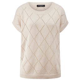Fadenmeister Berlin - Rundhals-Pullover, beige, Gr. 46 / L - Baumwolle