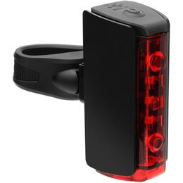 FISCHER BIKE Fahrrad-R&uuml;cklicht FISCHER FAHRRAD "LED-Akku R&uuml;cklicht TWIN STOP mit Bodenbeleucht. und Bremslichtfunktion", schwarz, Fahrradlampen