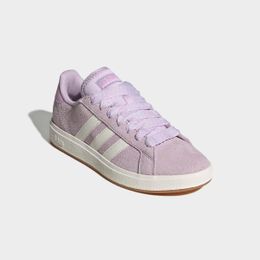 Sneaker adidas Sportswear "GRAND COURT BASE 00S", Damen, Gr. 36, ice lavender, core wei&szlig;, bliss lila, Leder, Synthetik, Schuhe Sneaker, Design auf den Spuren des adidas Campus 00
