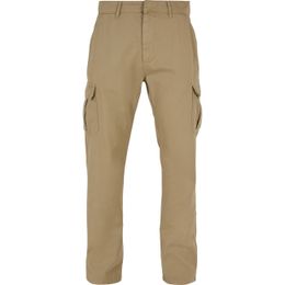 Cargohose Urban Classics "Urban Classics Herren Straight Leg Cargo Pants", Herren, Gr. 30, Normalgr&ouml;&szlig;en, beige (unionbeige), 100% Baumwolle, unifarben, loose fit, Hosen Cargohose