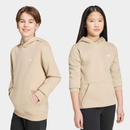 Kapuzensweatshirt adidas originals "REGULAR HOODIE", M&auml;dchen, Gr. 140, beige (khaki three), Obermaterial: 70% Baumwolle, 30% Polyester, normal, Rundhals, angesetztes B&uuml;ndchen, Sweatshirts, f&uuml;r Kinder, mit Kapuze, ohne Verschluss, aus Baumwolle und Polyester