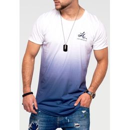 T-Shirt Soulstar "Kurzarm Oversize mit Rundhalsausschnitt Crew Neck f&uuml;r Herren", Jungen, Gr. S, wei&szlig; (wei&szlig;, navy), Obermaterial: 100% Polyester PES., Rundhals, Shirts T-Shirt, im Oversize-Stil