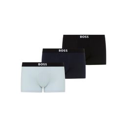 Trunk BOSS "3P Trunk BOSS ONE", Herren, Gr. L, open blau 460, Jersey, Obermaterial: 95% Baumwolle, 5% Elasthan, Unterhosen, mit unifarbenen Bund