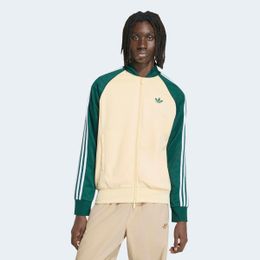 Trainingsjacke adidas originals "SST", Herren, Gr. L, warm vanilla, collegiate gr&uuml;n, Obermaterial: 70% Polyester, 30% Baumwolle, Jacken Trainingsjacke