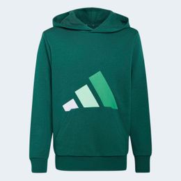 Kapuzensweatshirt adidas Sportswear "ESSENTIALS KIDS HOODIE", M&auml;dchen, Gr. 140, gr&uuml;n (collegiate gr&uuml;n, wei&szlig;, clear mint, court gr&uuml;n), Obermaterial: 55% Baumwolle, 36% Polyester, 9% Viskose, normal, Rundhals, angesetztes B&uuml;ndchen, Sweatshirts