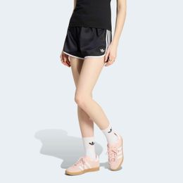 Shorts adidas originals "SATIN 3S SPRINTER", Damen, Gr. L, N-Gr, schwarz, wei&szlig;, normal, gr., Obermaterial: 100% Polyester, Hosen Shorts