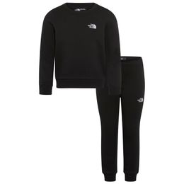 Jogginganzug The North Face "KID EVOLUTION SIMPLE DOME CREW SET", Jungen, Gr. 104 (4), tnf schwarz, Obermaterial: 67% Baumwolle, 33% Polyester, Sportanz&uuml;ge Jogginganzug
