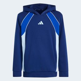 Kapuzensweatshirt adidas Sportswear "COLOR BLOCK HOODIE", M&auml;dchen, Gr. 116, dunkelblau, royal blau, glow blau, Obermaterial: 70% Baumwolle, 30% Polyester, normal, Rundhals, angesetztes B&uuml;ndchen, Sweatshirts