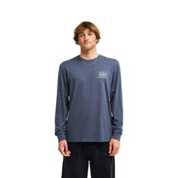 Langarmshirt Billabong "Crayon Wave", Herren, Gr. L, blau (ombre blau), Obermaterial: 70% Baumwolle, 30% Baumwolle., Shirts Langarmshirt