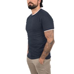 !Solid Rundhalsshirt SOLID "Rundhalsshirt SDSaul", Jungen, Gr. XXL, blau (insignia b), Obermaterial: 70% Baumwolle CO. 30% Polyester PES., Shirts Rundhalsshirt