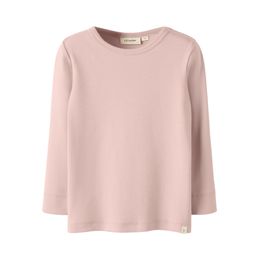 Langarmshirt LIL' ATELIER "NMNGAYO LS SLIM TOP LIL NOOS", M&auml;dchen, Gr. 104, misty rose, Jersey, Obermaterial: 57% Baumwolle, 38% Lyocell, 5% Elasthan, unifarben, slim fit normal, Rundhals, Shirts Langarmshirt, Baumwollmischung