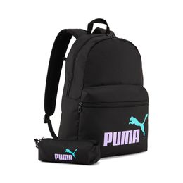 Rucksack Puma "PHASE BACKPACK SET", Puma schwarz, light lavender, Rucks&auml;cke, Netz, Obermaterial: 100% Polyester, unifarben, Rucksack, f&uuml;r sportlichen Alltag und vielseitige Aktivit&auml;ten