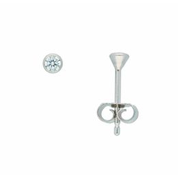 Adelia&acute;s Paar Ohrh&auml;nger ADELIA&acute;S "Ohrstecker Ohrringe 585 Wei&szlig;gold ( 14K ) mit Zirkonia", silber, Ohrringe, Damen, Damen, Gold, Goldohrringe