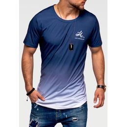 T-Shirt Soulstar "Kurzarm Oversize mit Rundhalsausschnitt Crew Neck f&uuml;r Herren", Jungen, Gr. M, blau (navy, wei&szlig;), Obermaterial: 100% Polyester PES., Rundhals, Shirts T-Shirt, im Oversize-Stil