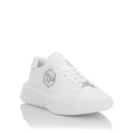 Sneaker Philipp Plein "Hexagon", Herren, Gr. 39, Normalschaft, wei&szlig; (01, wei&szlig;), Schuhe Sneaker