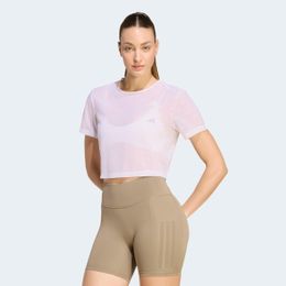 T-Shirt adidas Performance "PRIMELIFT ESSENTIALS WORKOUT MESH-, KASTIG GESCHNITTEN", Damen, Gr. M, chalk pink, Obermaterial: 78% Polyester, 22% Elasthan, Rundhals, Shirts T-Shirt