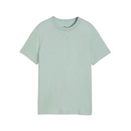 Puma M&auml;dchen T-Shirt "ESS CENTERED CAT LOGO TEE G"crme de mint, Gr. 164, unifarben, Jersey, Obermaterial: 100% Baumwolle, Shirts, mit Kapuze,