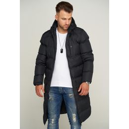 Parka Soulstar "Winterjacke als Langer Steppmantel - Winterparka", Herren, Gr. L, schwarz, Obermaterial: 100% Polyester PES., Jacken Parka